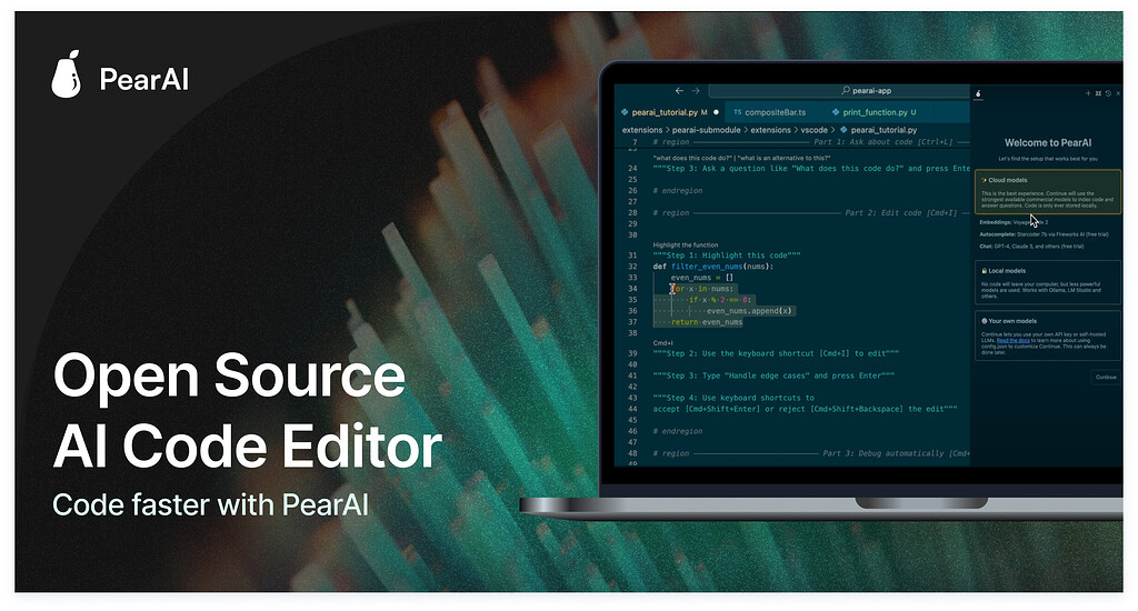 로컬 AI를 지원하는 IDE, PearAI - AI 일반 - 슬로그램